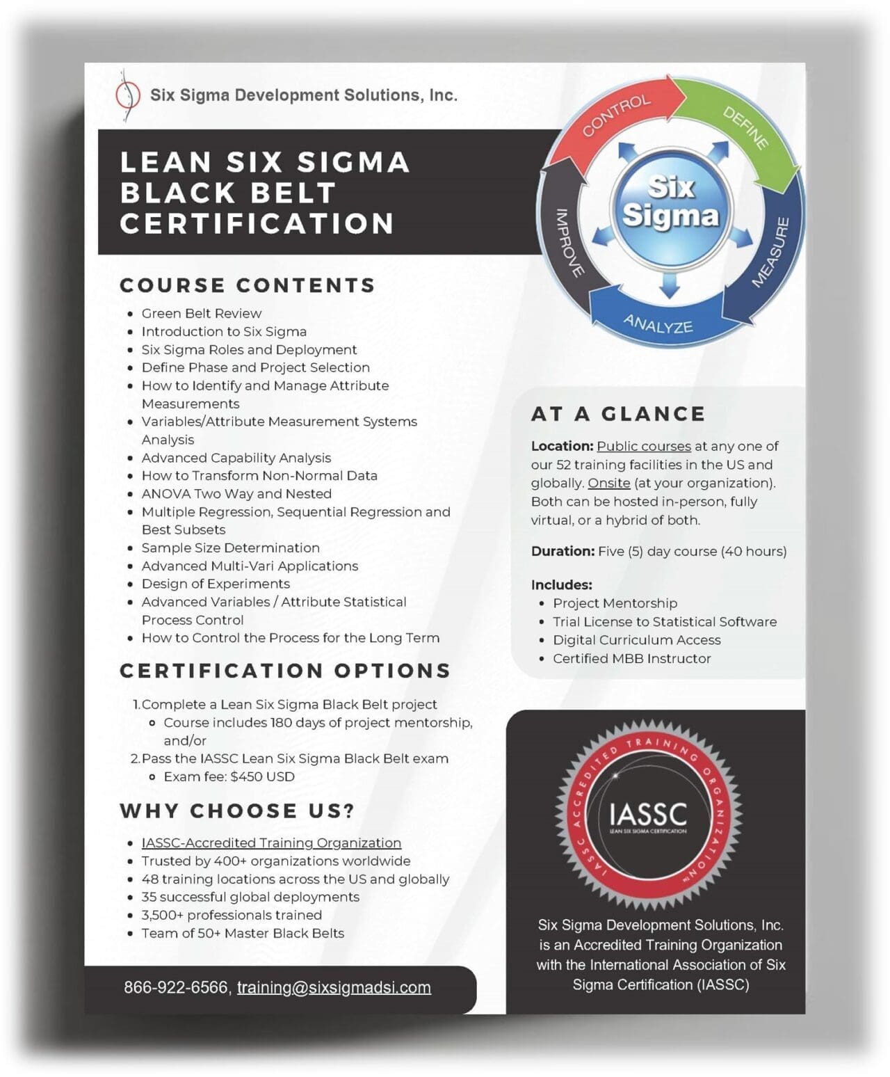 Six Sigma Atlanta Training | IASSC Accredited - Six Sigma DSI